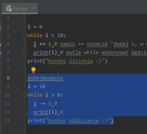 Python – Cz.4 – Pętle While I For - WIKI - Technik Informatyk